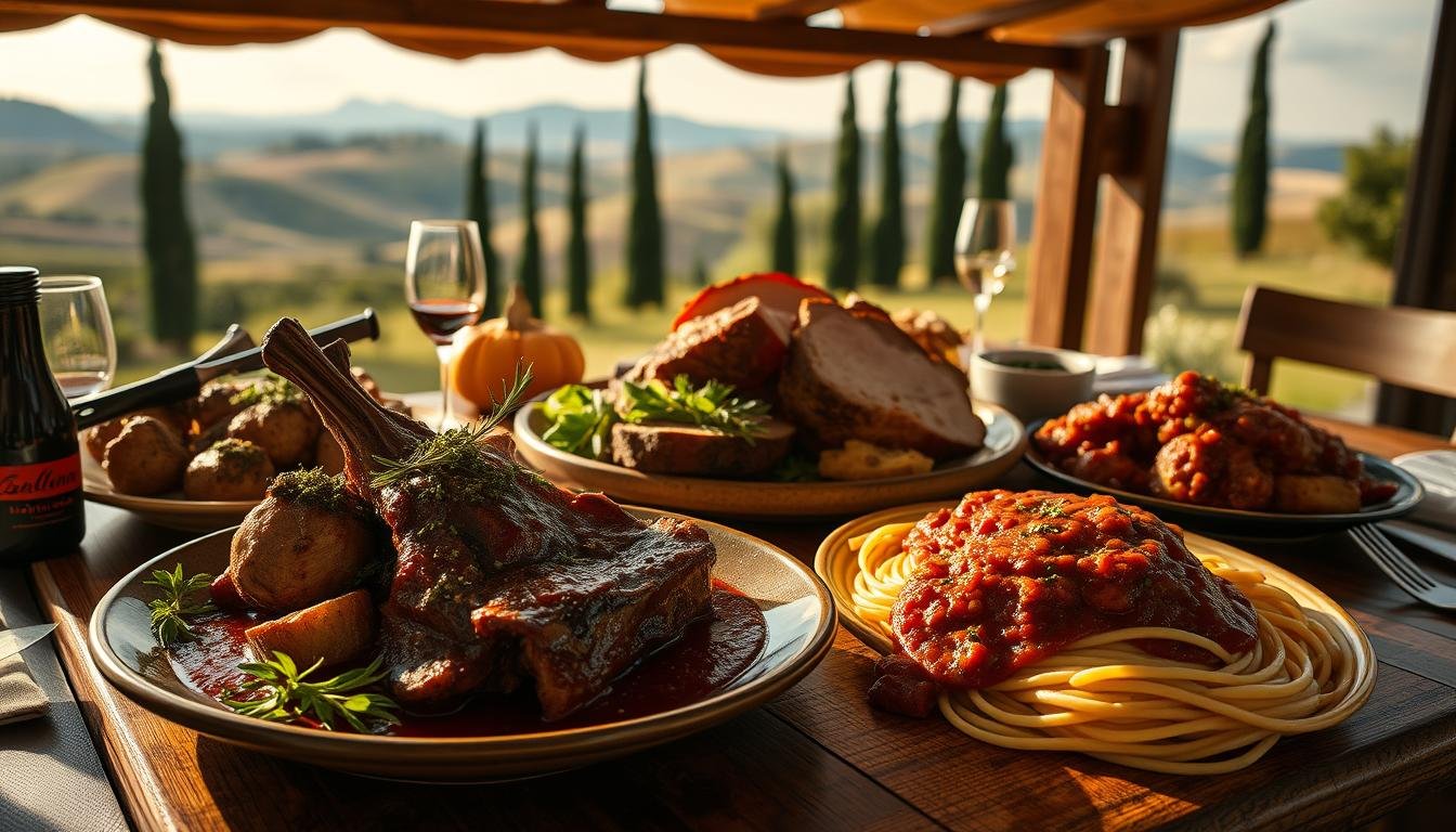 Cheese and Meat Dishes from Central Italy
